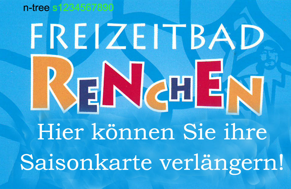 Freizeitbad Renchen| Hilfe zur Kartenverlängerung